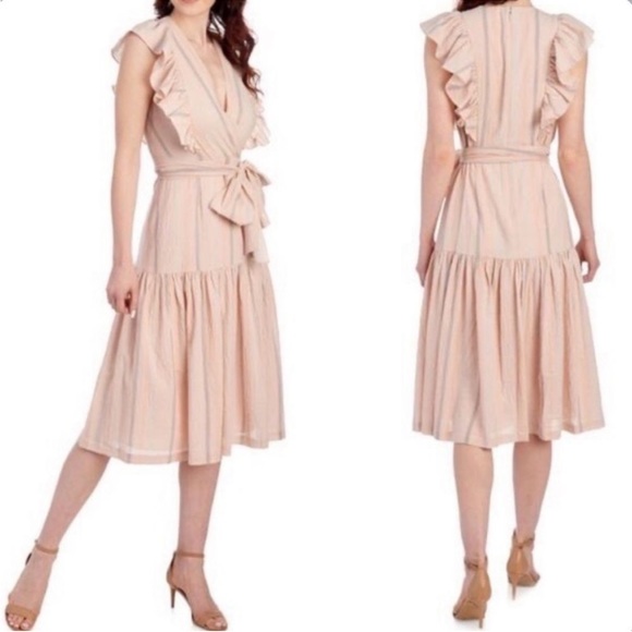 Rebecca Taylor | Dresses | Rebecca Taylor Slyd Striped Midi Dress In ...